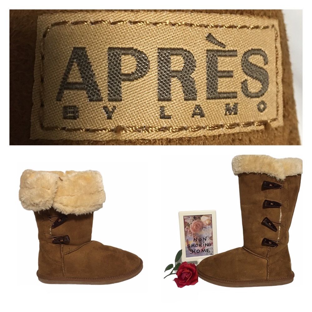 Boots Apres By Lamo Faux Fur Lined Tan Suede - Gem